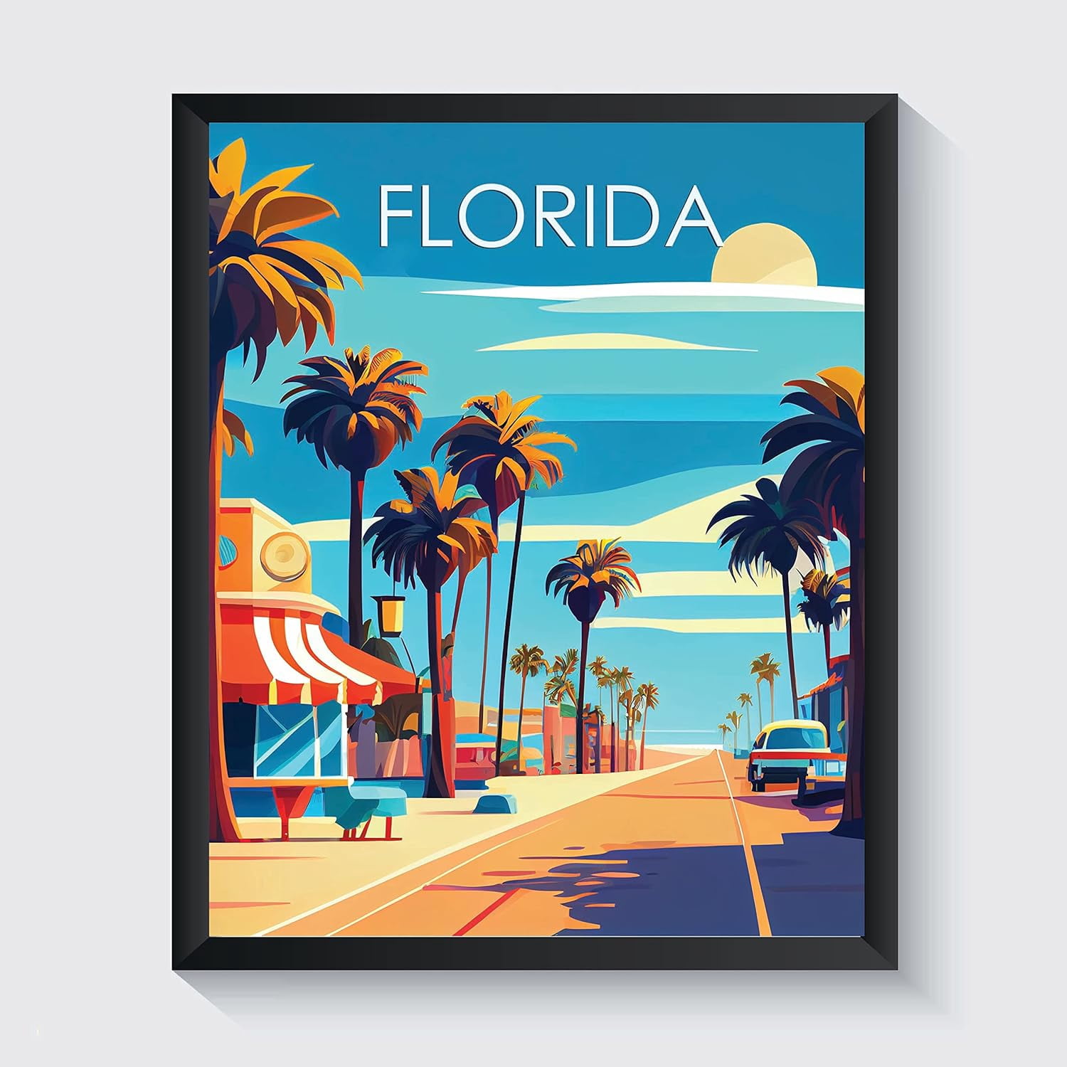AEFER Florida Beach Walkway Art Print, Florida Poster Wall art Decor ...