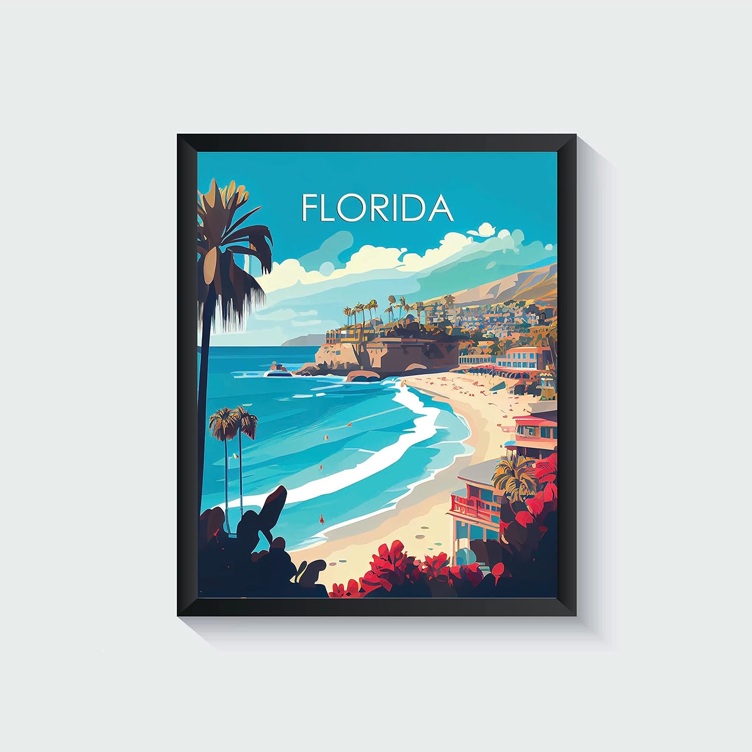 AEFER Florida State Art Print, Florida Poster Wall art Decor, Florida ...