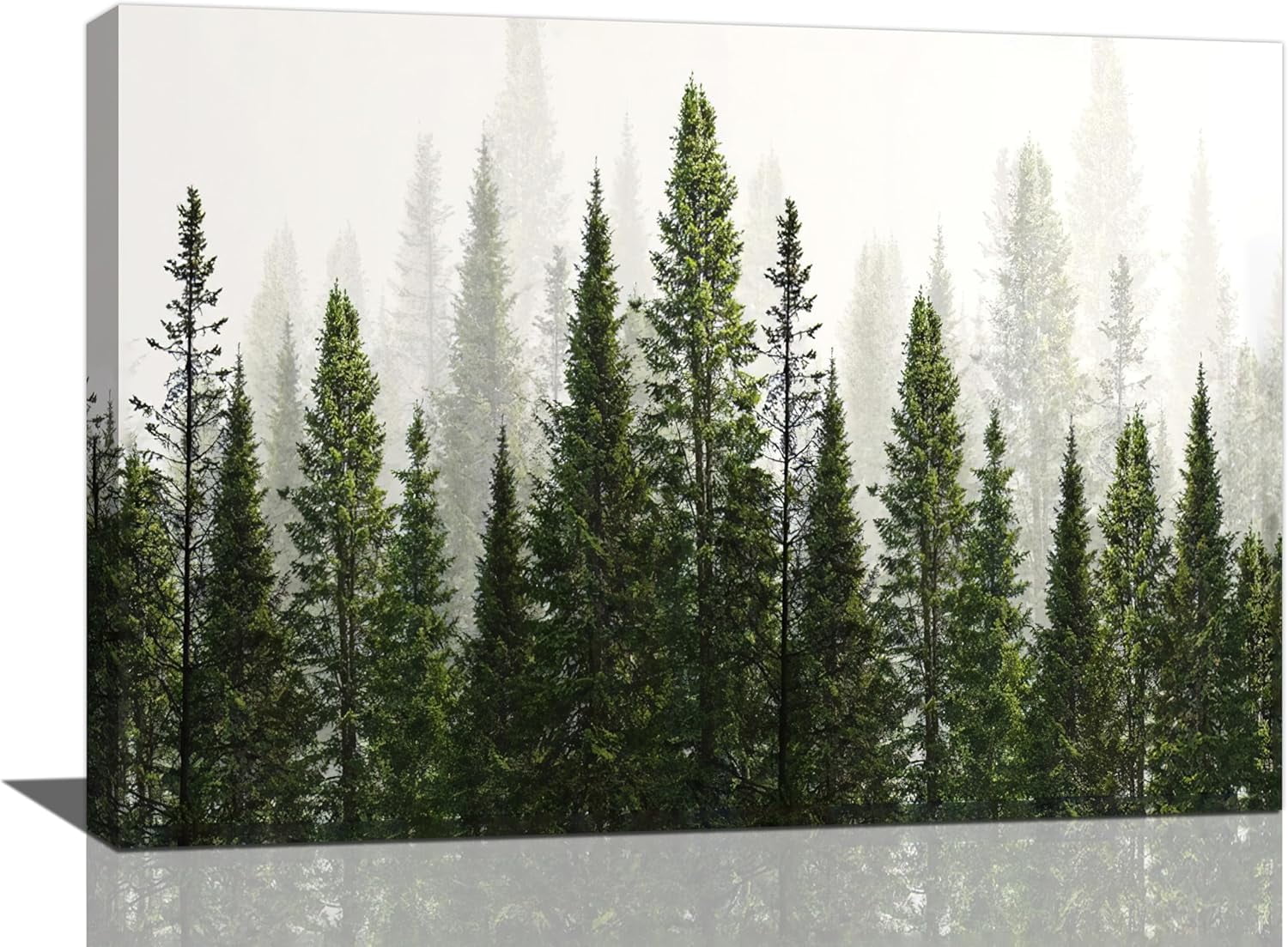 AEFER Forest Landscape Canvas Wall Art Tree Nature Misty Pictures Wall ...
