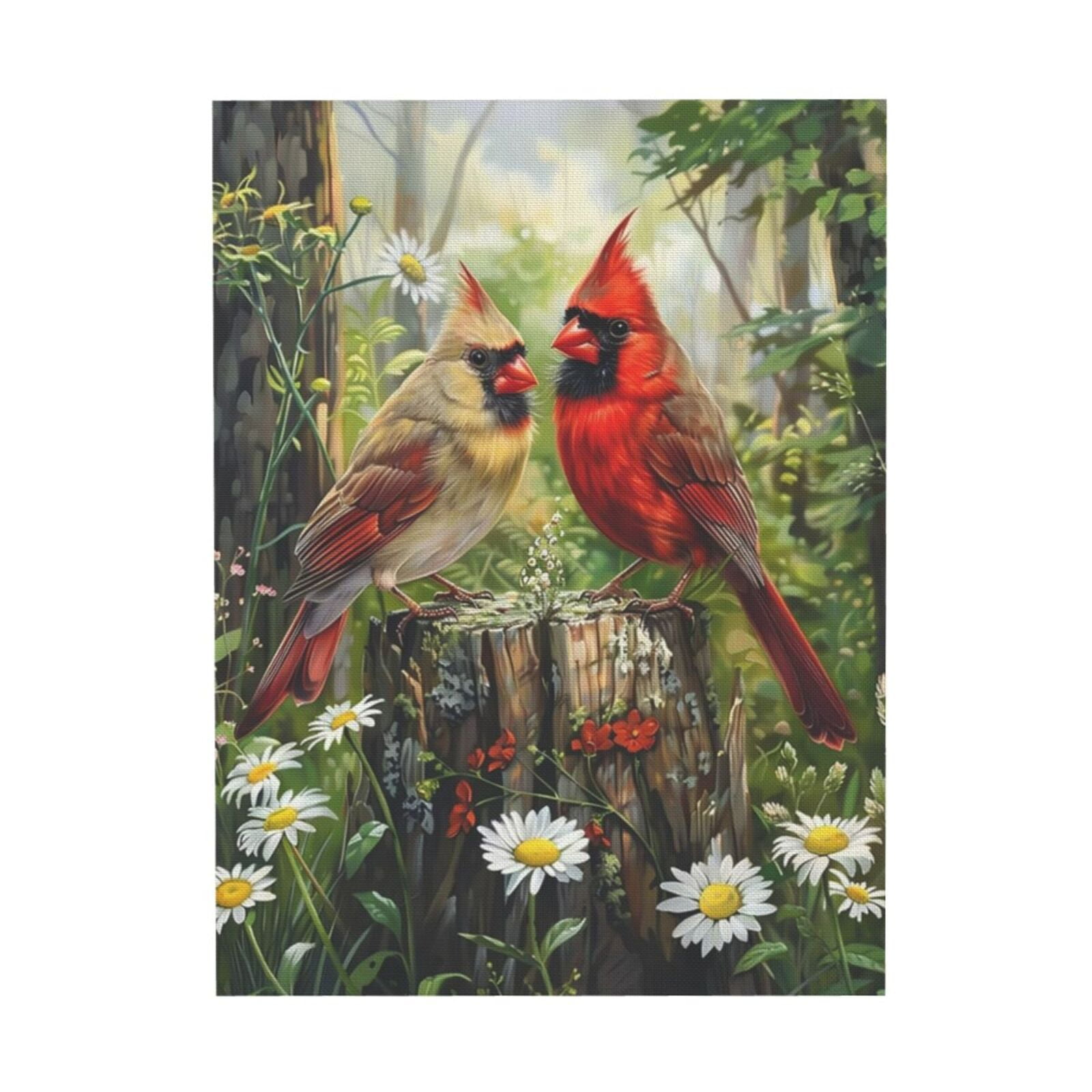 AEFER Forests Birds Decor Wall Art Cardinal Bird Wall Decor Cardinal ...