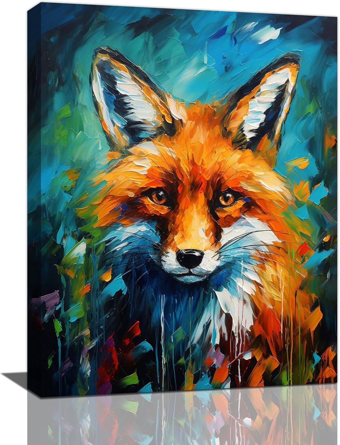 AEFER Fox Decor Wall Art Banksy Fox Pictures Wall Decor Canvas Prints ...