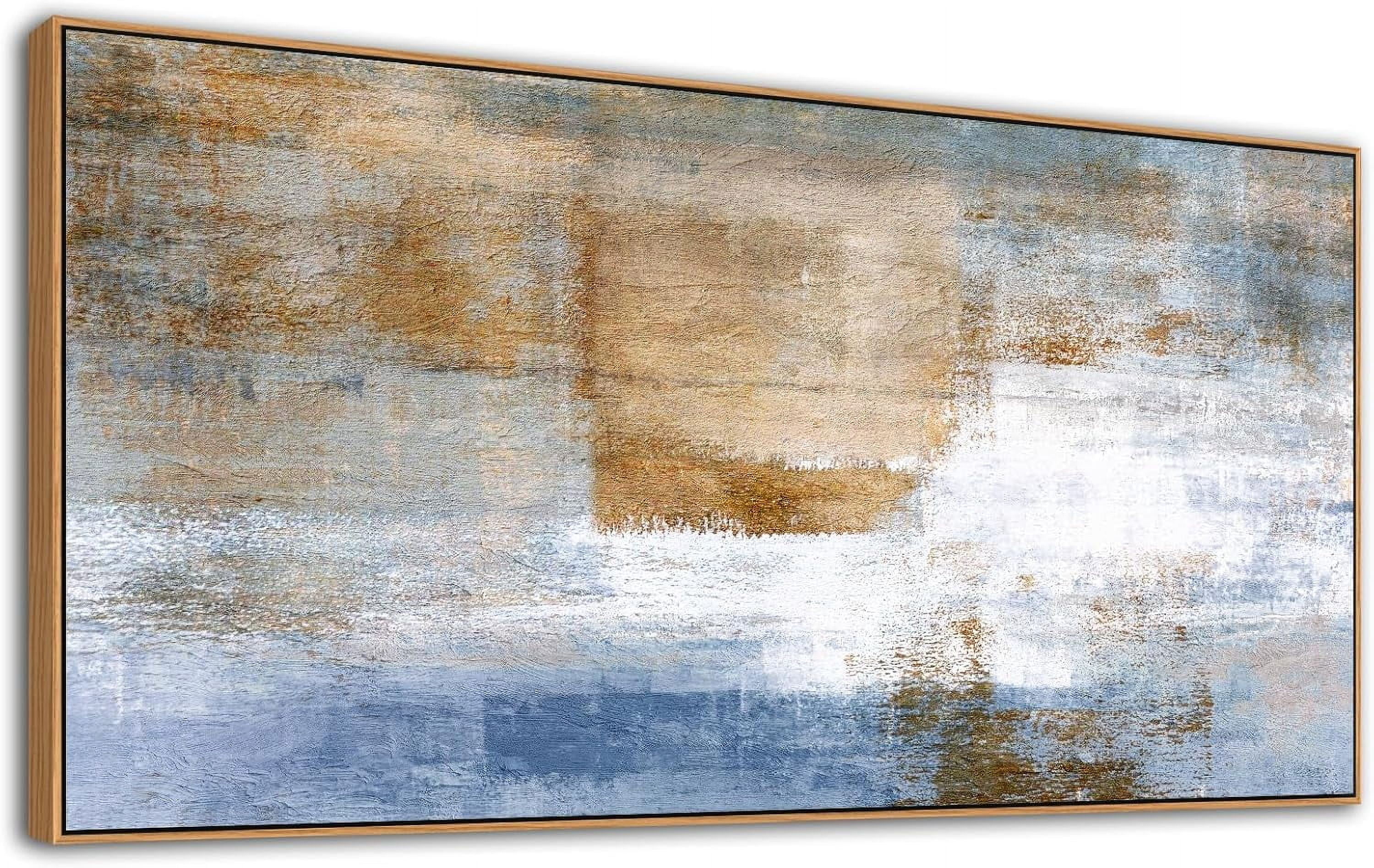 AEFER Framed Abstract Wall Art Rustic Canvas Pictures Modern Artwork ...
