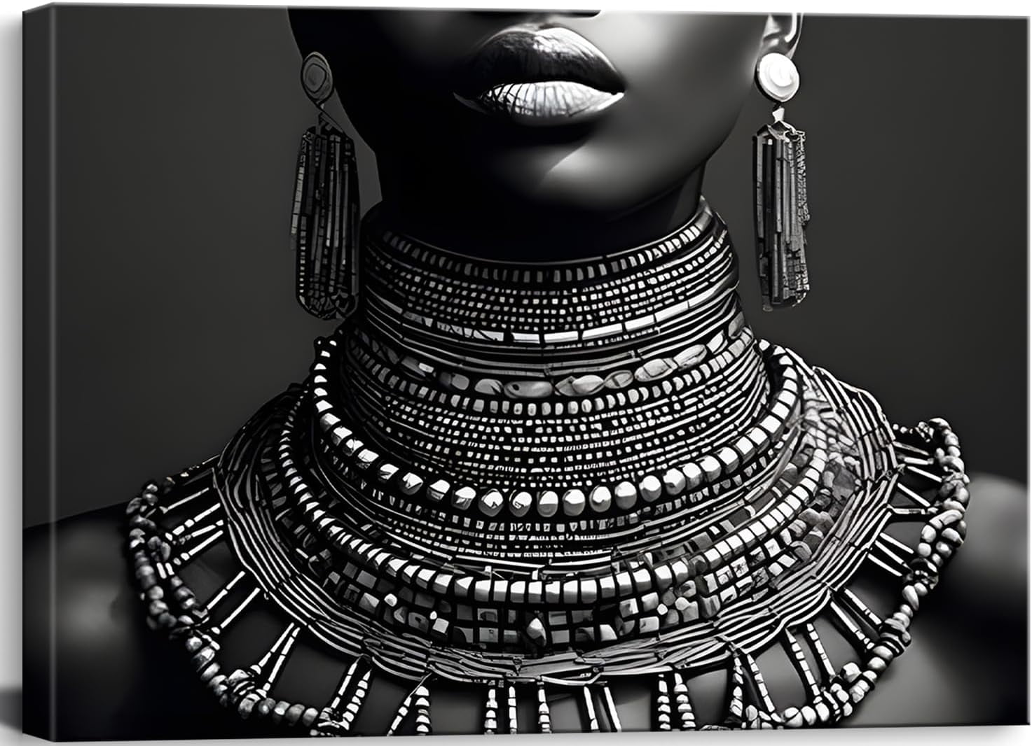 AEFER Framed Black Woman Wall Art African American feminist Canvas Wall Decor Fashion Charming ...