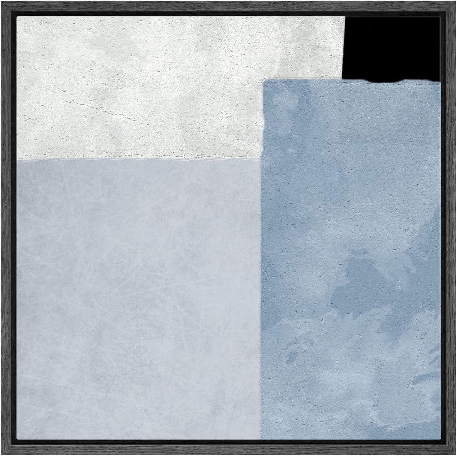 AEFER Framed Canvas Print Wall Art Baby Blue Geometric Pastel Color ...