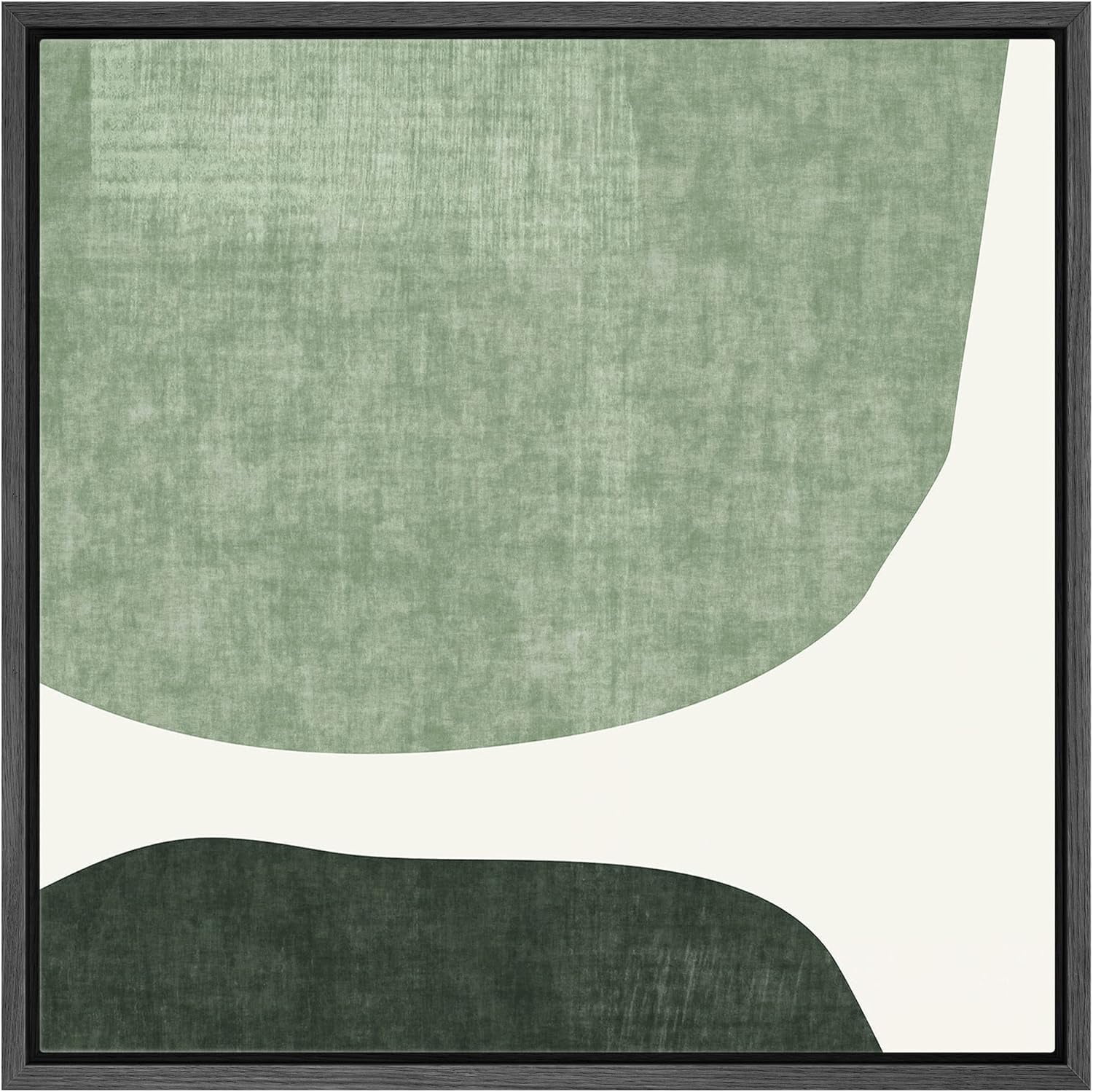 AEFER Framed Canvas Print Wall Art Forest Green Color Block Landscape ...