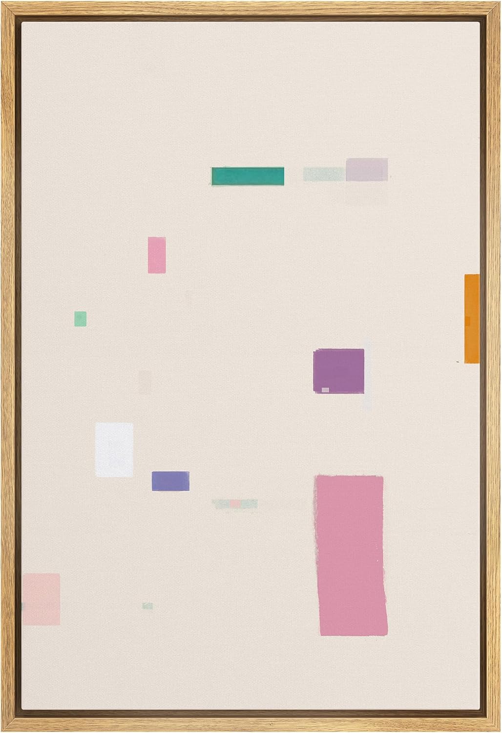 AEFER Framed Canvas Print Wall Art Mid-Century Modern Pastel Color ...