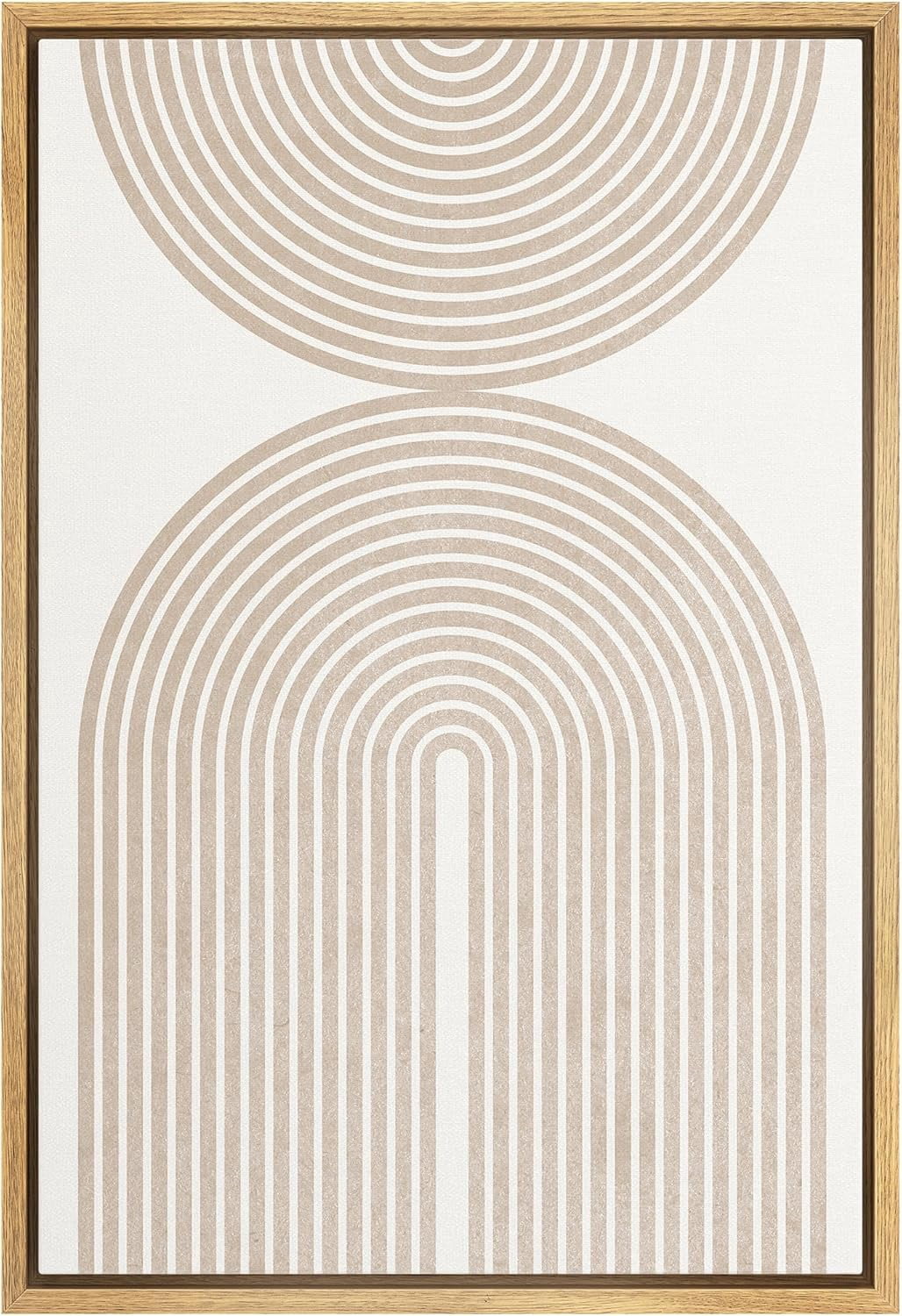 AEFER Framed Canvas Print Wall Art Mid-Century Modern Spiral Polygon ...