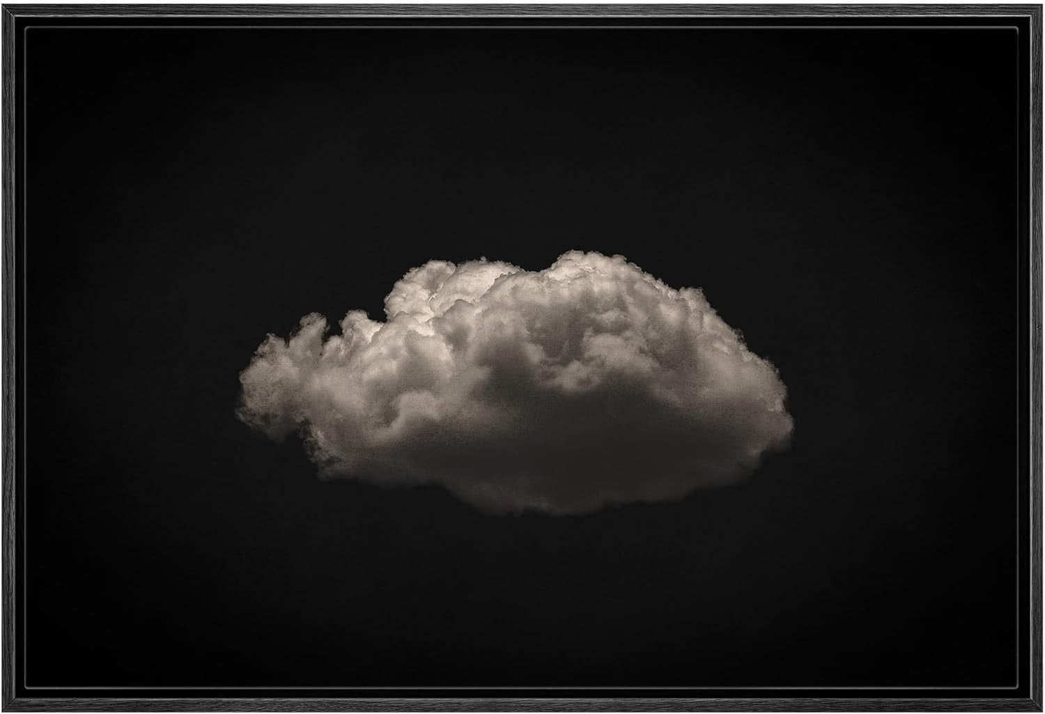 AEFER Framed Canvas Print Wall Art Minimalist Cloud Dark Sky with ...