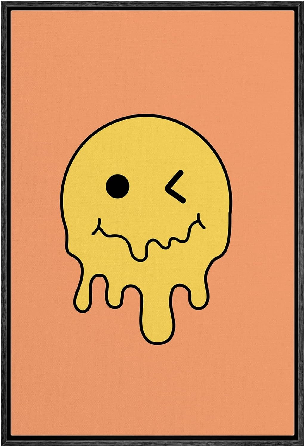 AEFER Framed Canvas Print Wall Art Preppy Room Decor Melting 1990s ...