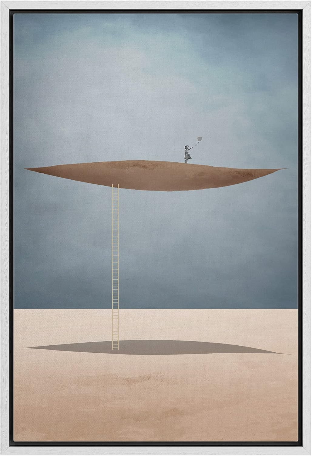 AEFER Framed Canvas Print Wall Art Surreal Desert Environment Landscape ...