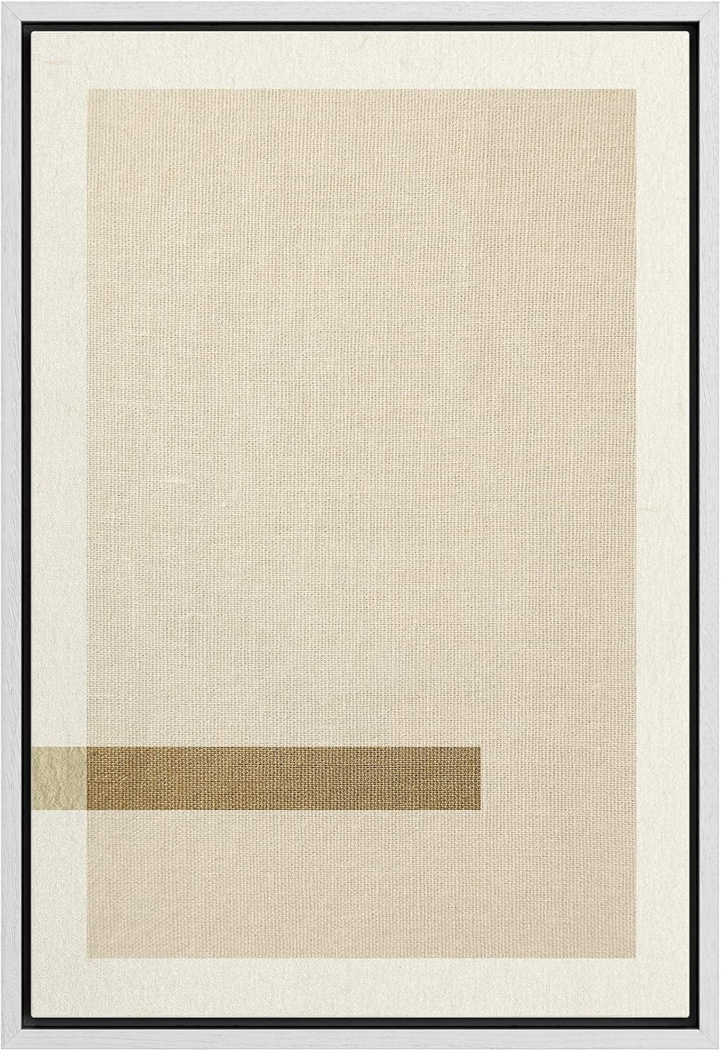 AEFER Framed Canvas Print Wall Art Tan Brown Square Polygon Collage ...