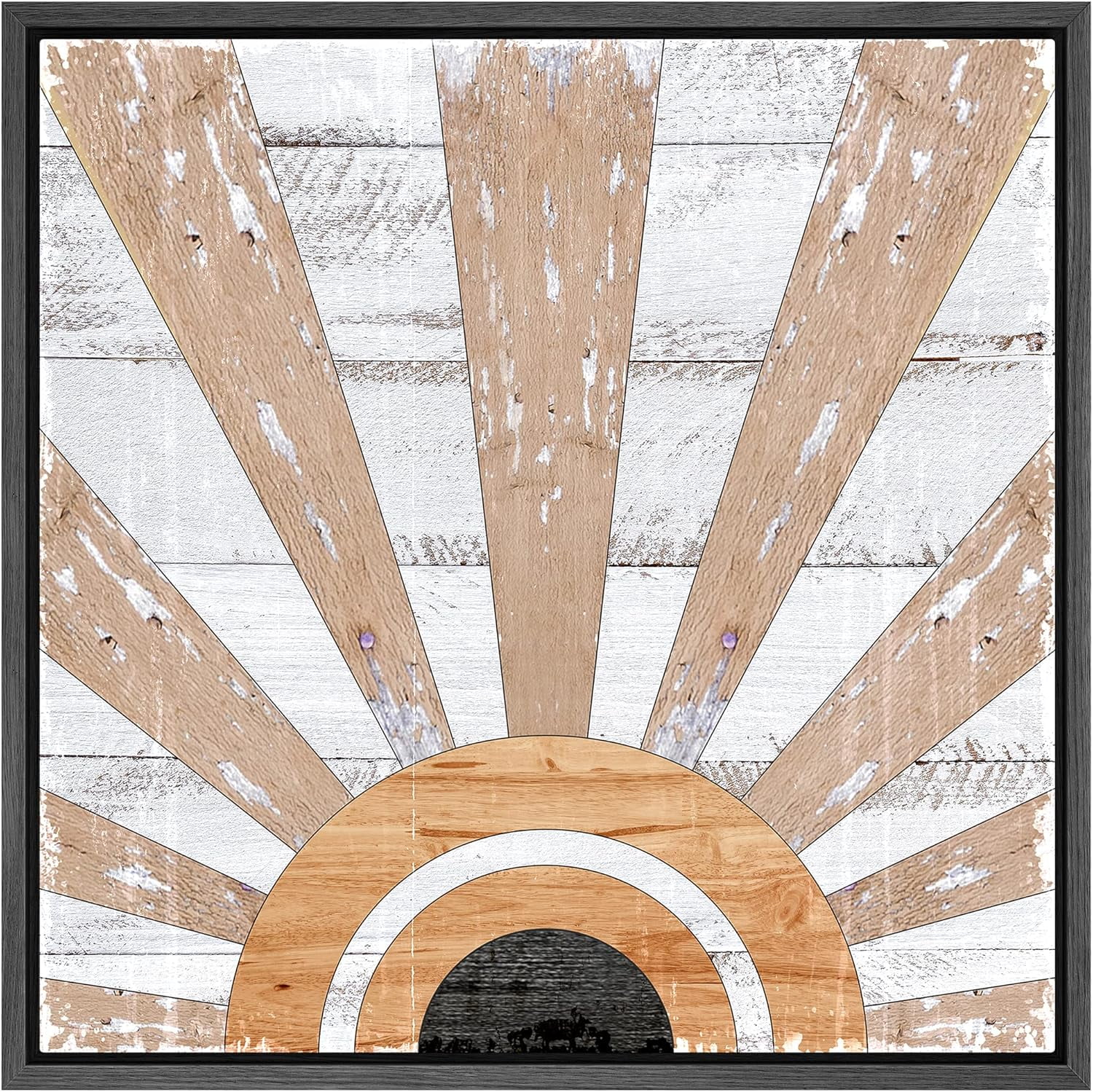 AEFER Framed Canvas Print Wall Art Western Decor Shining Sunlight ...