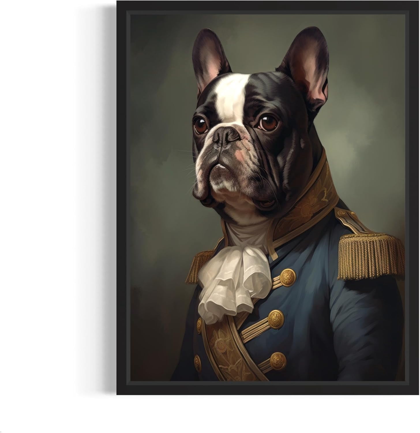 AEFER French Bulldog Vintage Portrait Poster Art Print, Classic Animals ...
