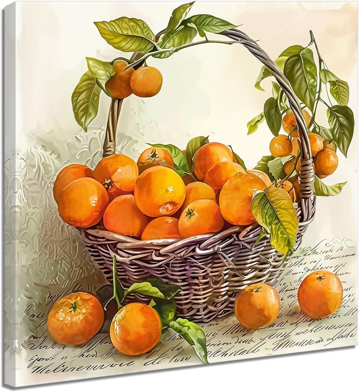 AEFER Fruit Canvas Wall Art Kitchen Artwork Wall Decor Farmhouse Citrus ...