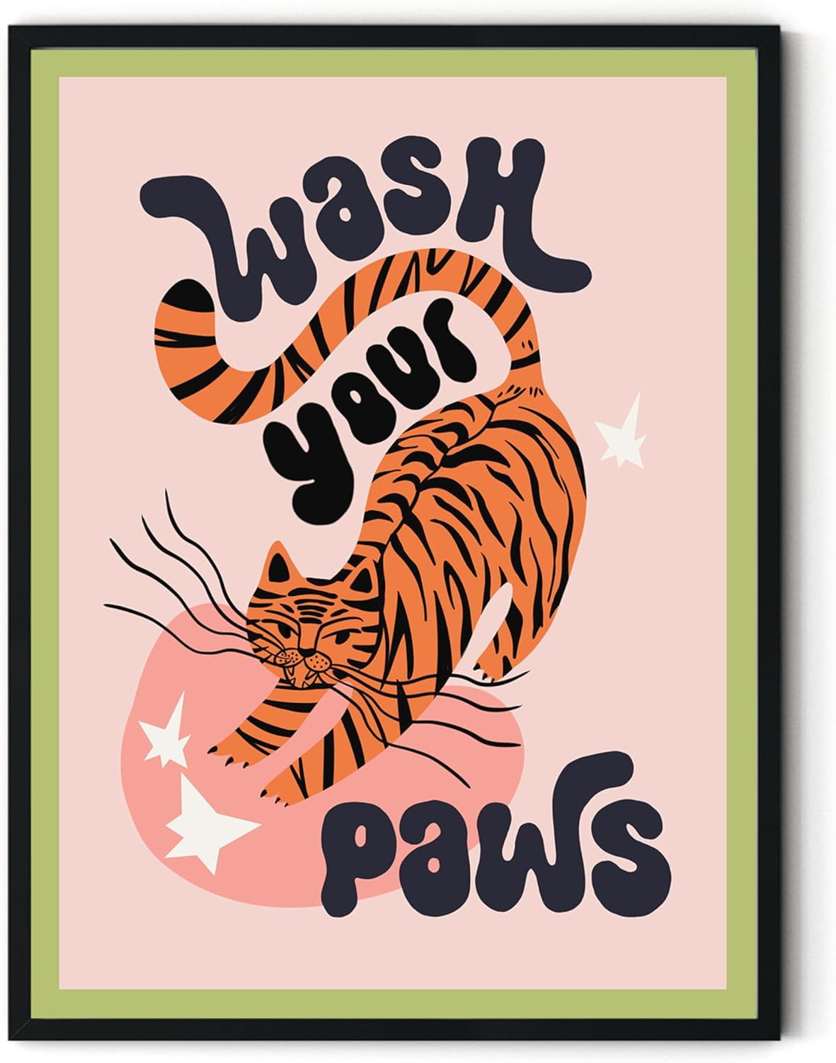 AEFER Funny Bathroom Decor, Funky Maximalist Toilet Wall Art, Tiger ...