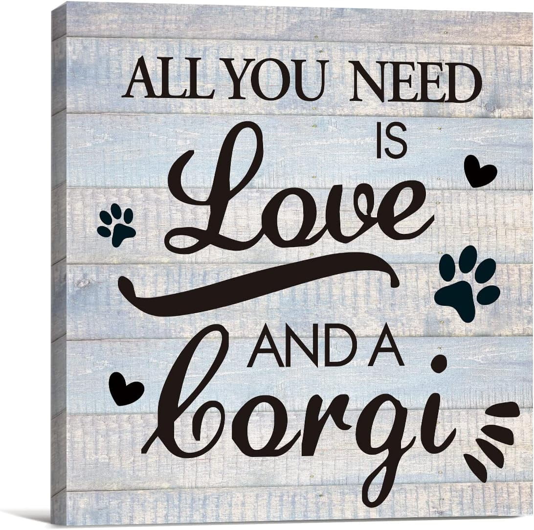 AEFER Funny Farmhouse Canvas Print Wall Art Decor All You Need is Love ...