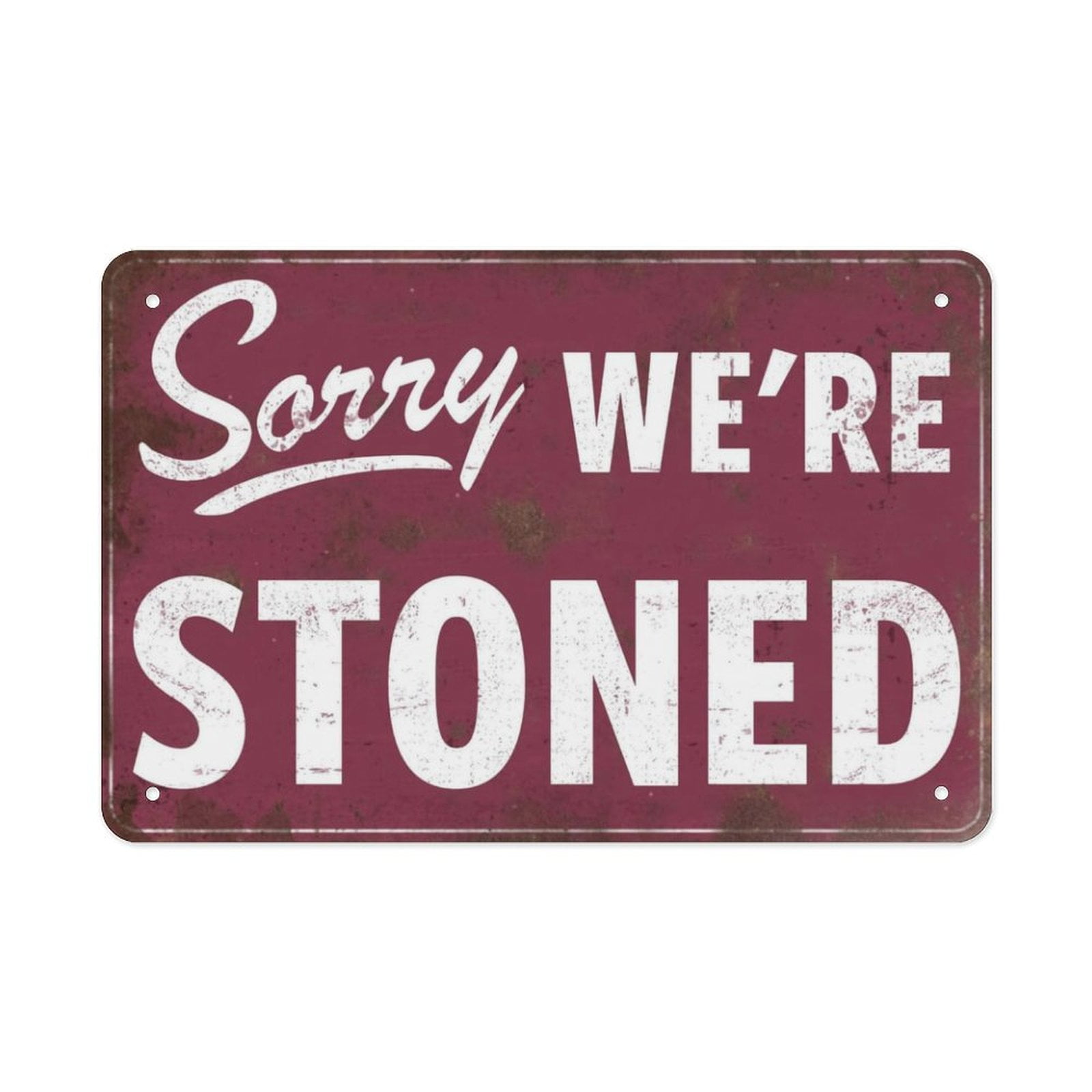 AEFER Funny Garage Decor Man Cave Bar Signs Humor Sign Sorry We Are ...