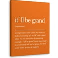AEFER Funny Irish Saying I'll Be Grand Definition Unframed Canvas Wall ...