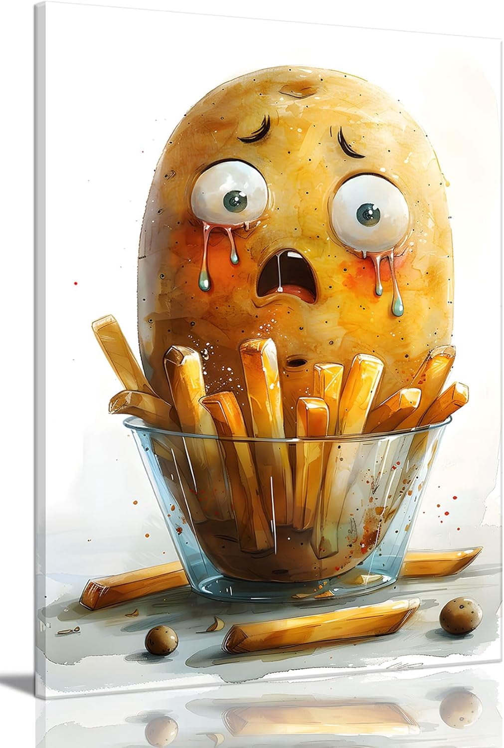 AEFER Funny Kitchen Wall Art, Weird Kitchen Wall Decor, Vegetable ...