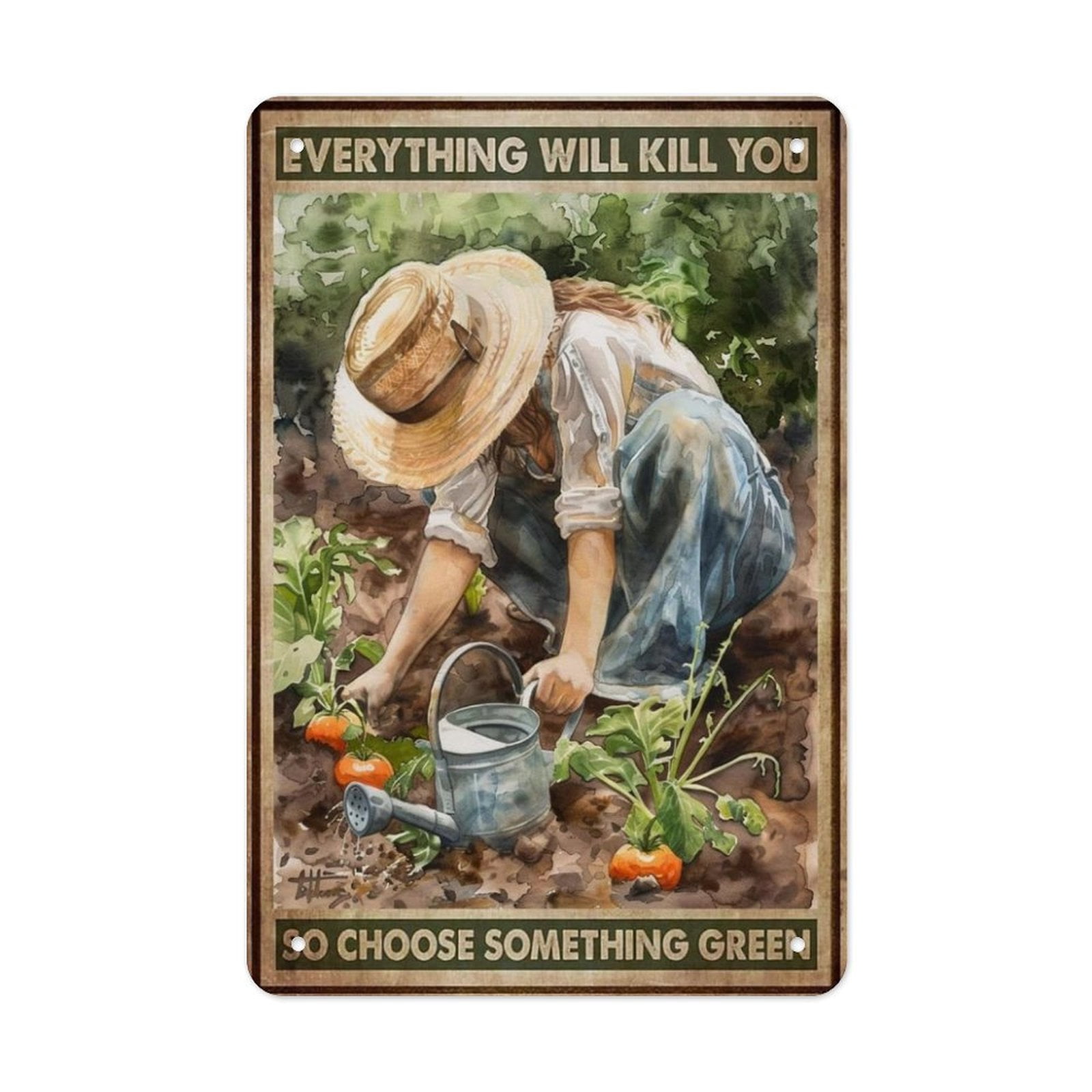 AEFER Funny Metal Sign Everything Will Kill You So Choose Something ...
