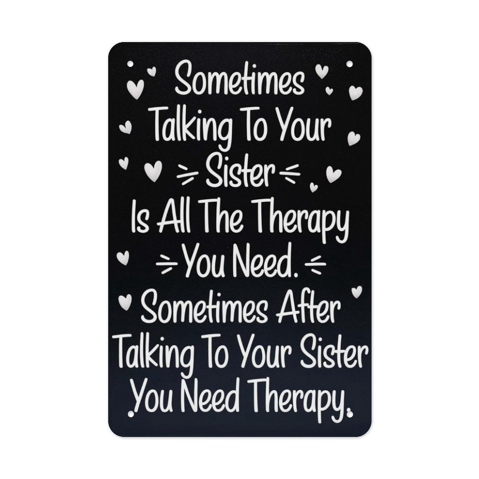 AEFER Funny Metal Signs Sister Gift Sometimes Talking to Your Sister is ...