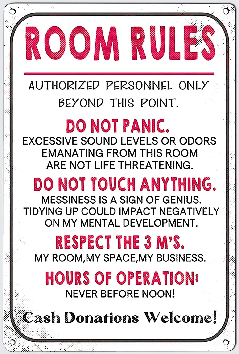 AEFER Funny Room Rules For Teen Girls Trendy Stuff, Room Decor For Teen ...