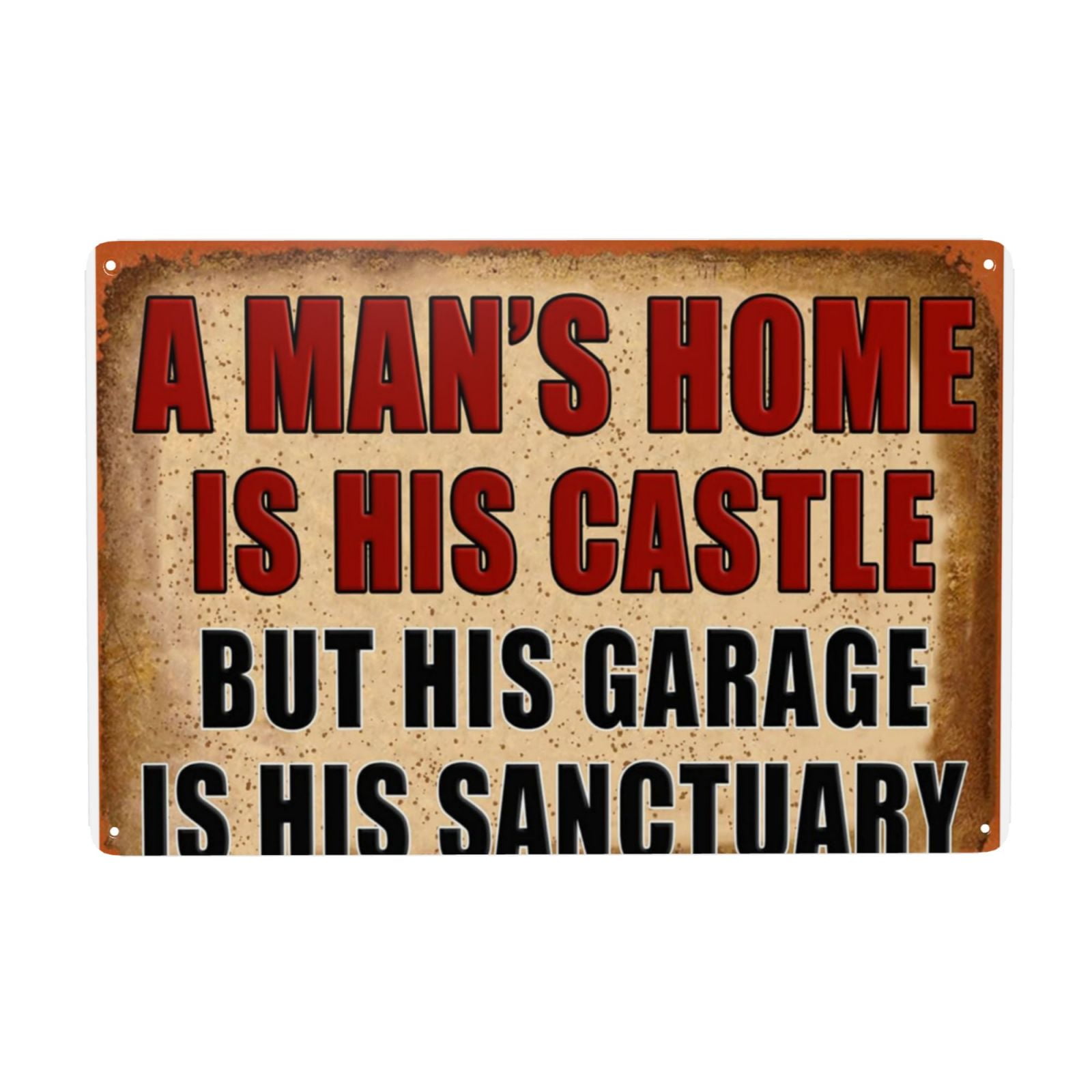 AEFER Garage Decor For Men Funny Garage Signs Man Cave Metal Sign A Man ...
