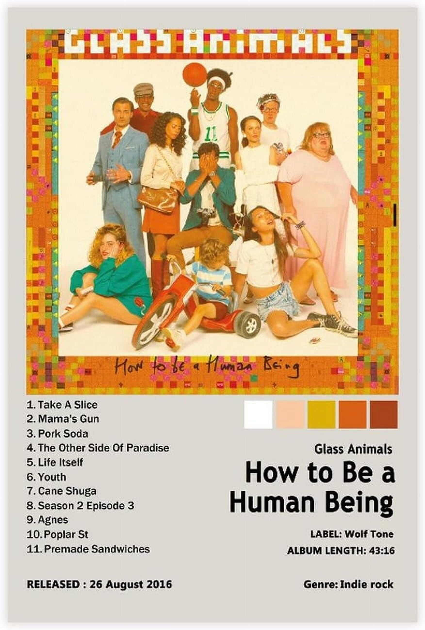 AEFER Glass Animals How to Be A Human Being Album Cover Canvas Poster ...