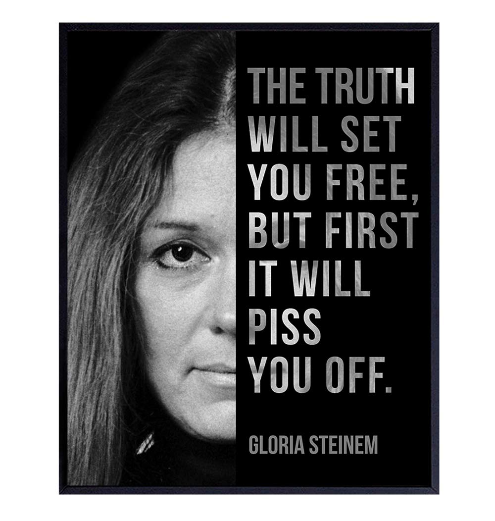 AEFER Gloria Steinem, Room Decor for Women Home, Bedroom Wall Art ...