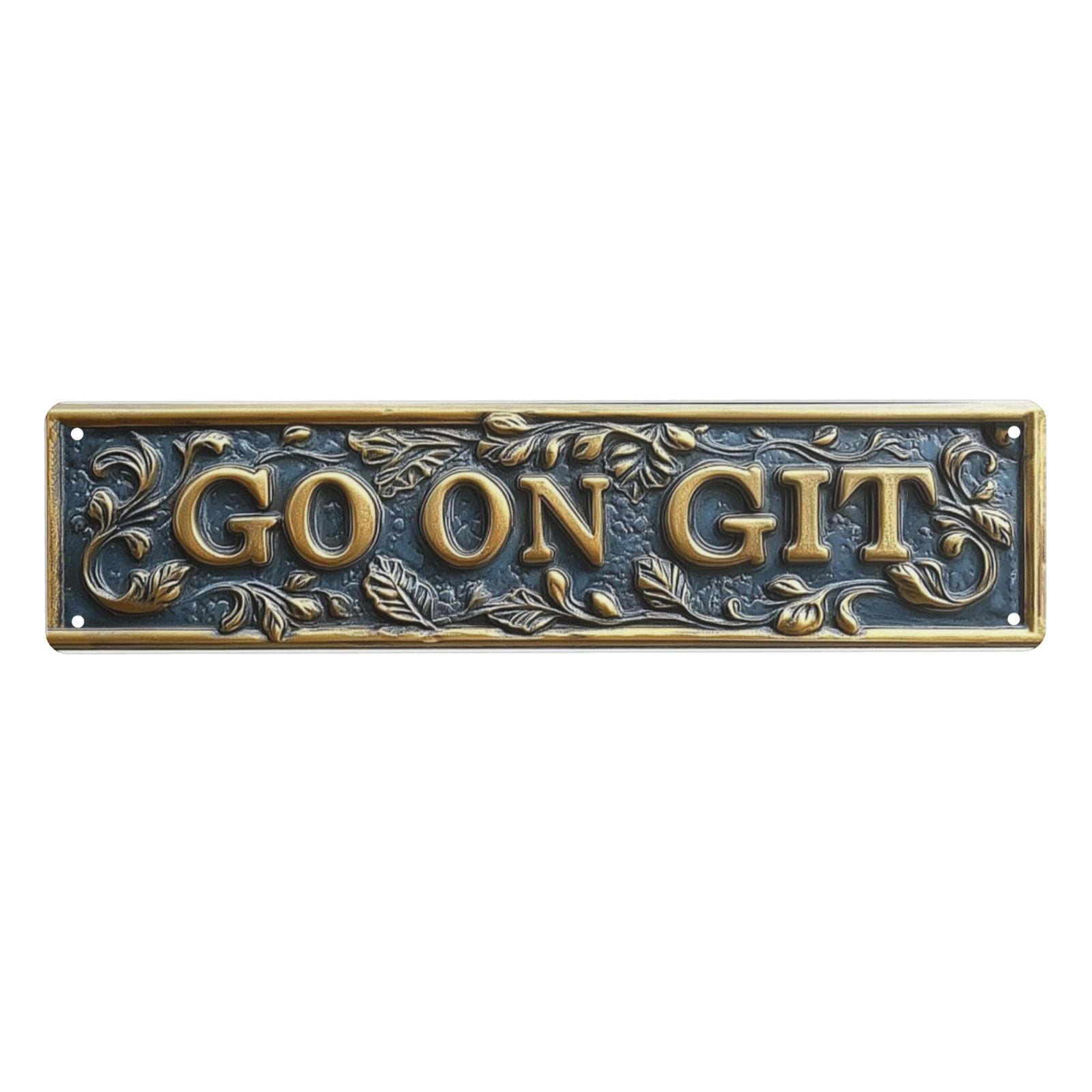 AEFER Go On Git Street Sign Retro Funny Wall Decor Metal Tin Signs Fall ...