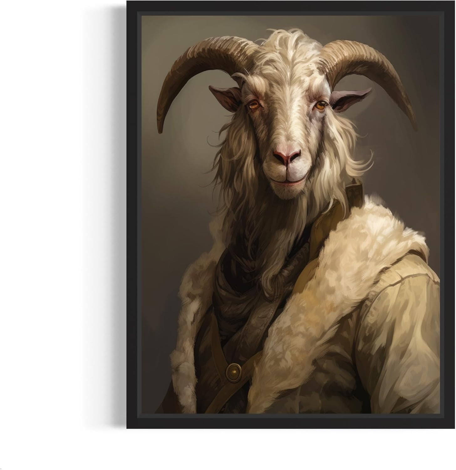 AEFER Goat Vintage Portrait Poster Art Print, Classic Animals Wall ...