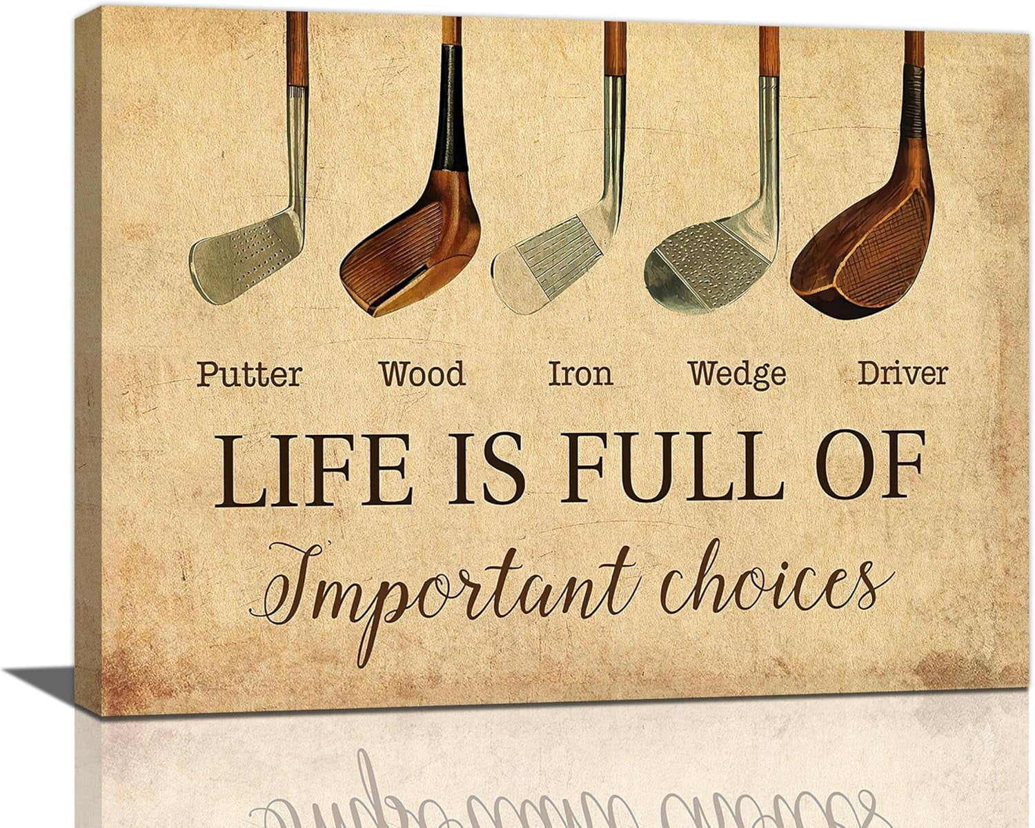 AEFER Golf Canvas Wall Art Golfing Pictures Wall Decor Golf Painting ...