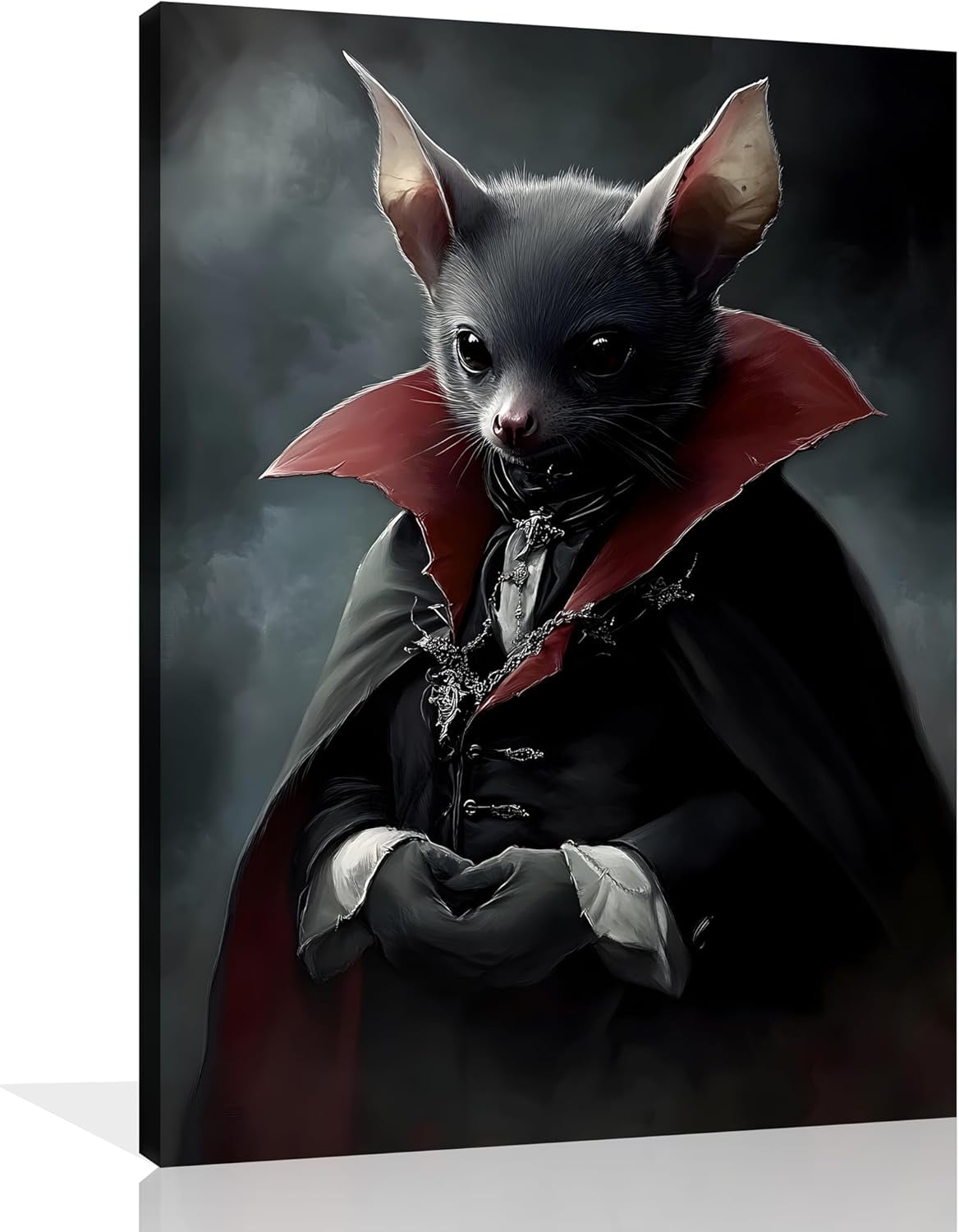 AEFER Gothic Bat Wall Art Funny Bat Canvas Poster for Wall Halloween ...