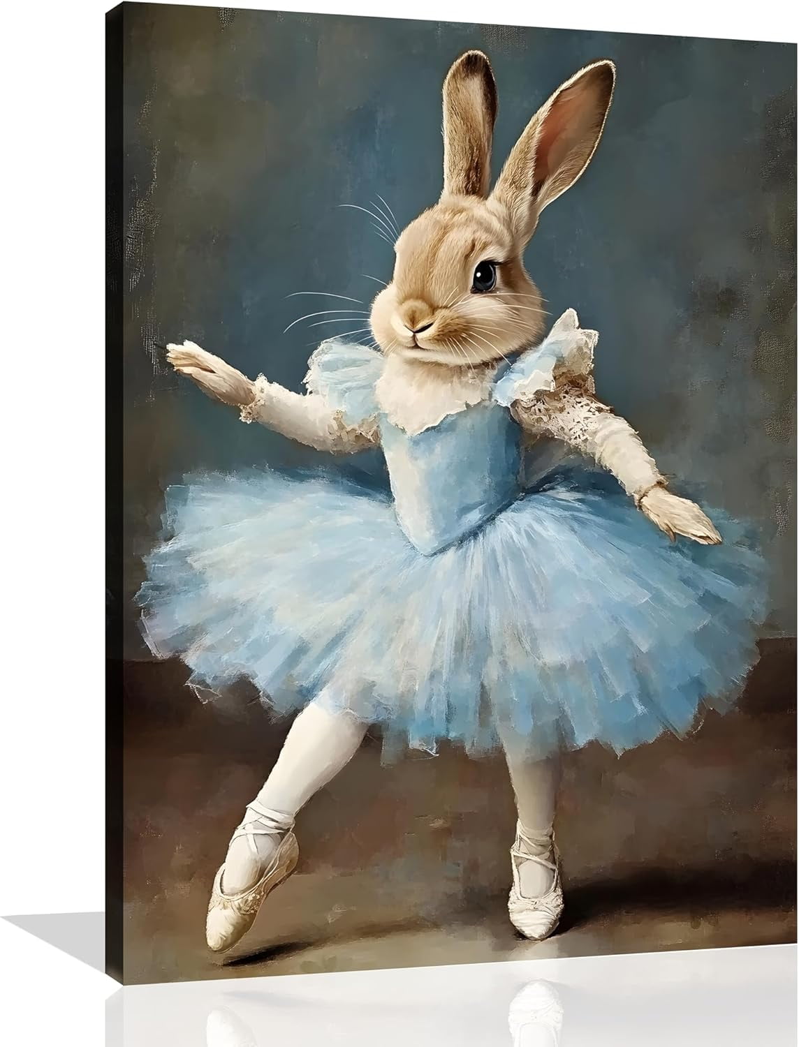 AEFER Gothic Rabbit Canvas Art - Lady Rabbit Portrait, 12X16 inch ...