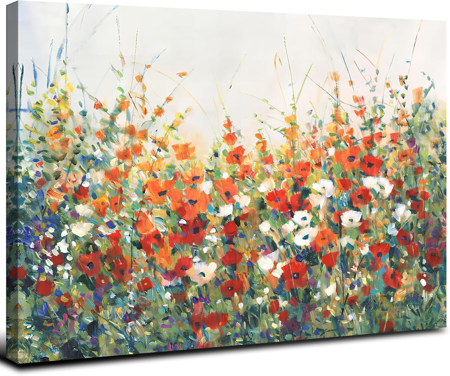 AEFER Graffiti Flower Canvas Wall Art for Bedroom Colorful Floral ...
