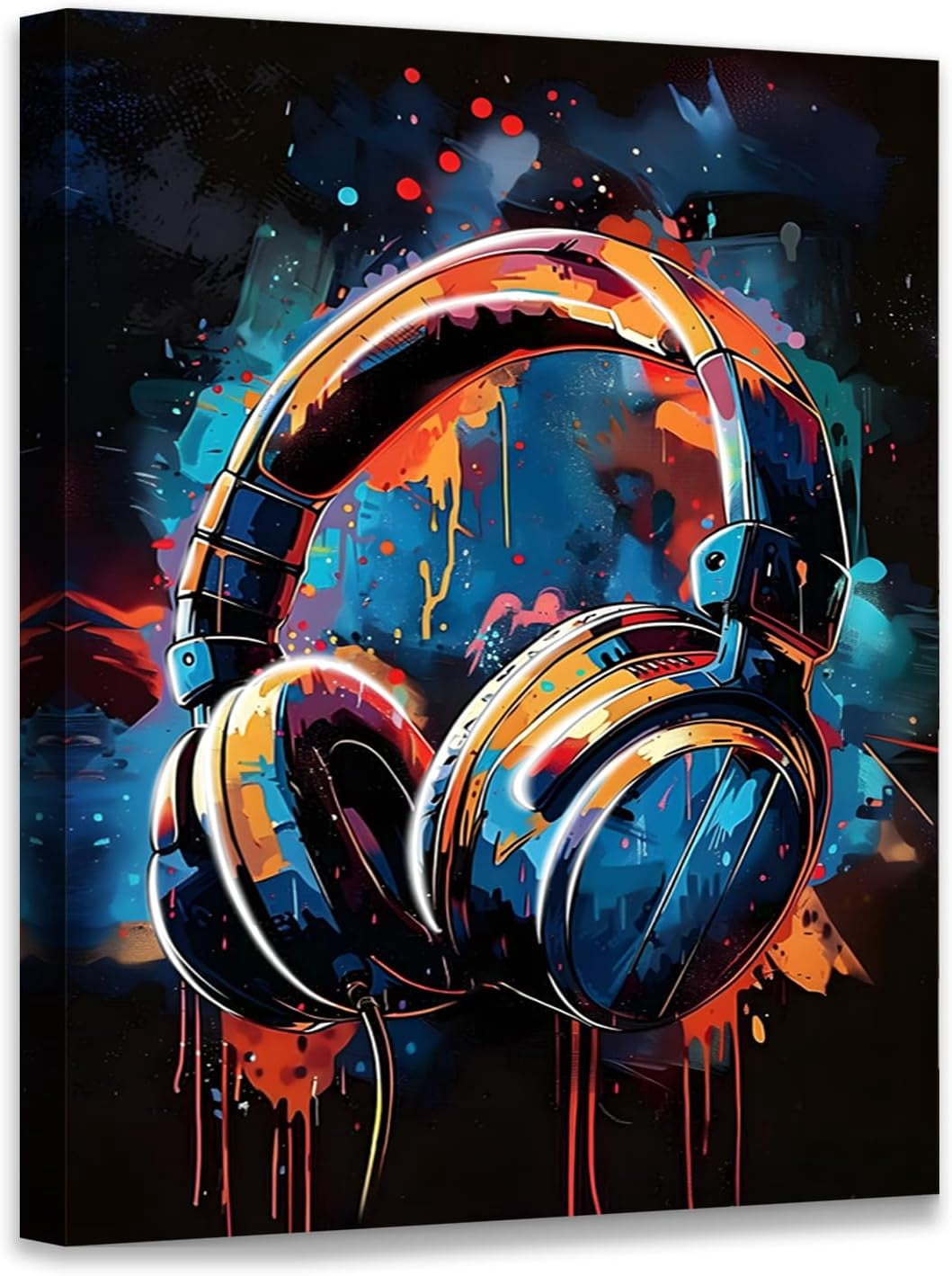 AEFER Graffiti Wall Art Colorful Banksy Wall Art Music Gaming Theme ...
