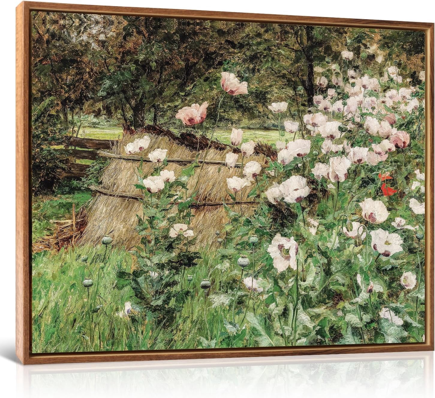 AEFER Greenery Oil Painting Print Wilderness Cottagecore Wall Art(8X10 ...