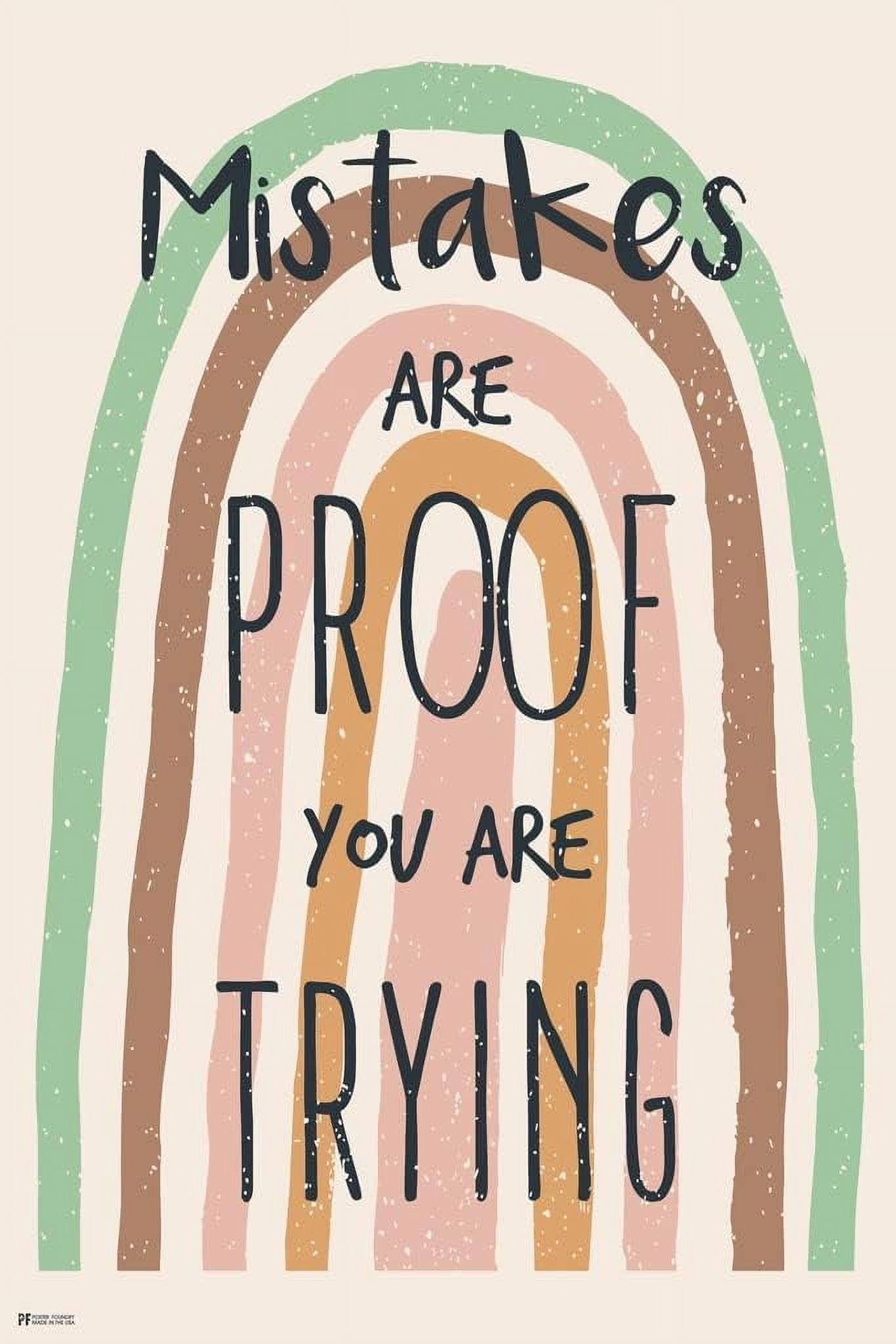 AEFER Growth Mindset Mistakes Poster For Classroom Decoration ...