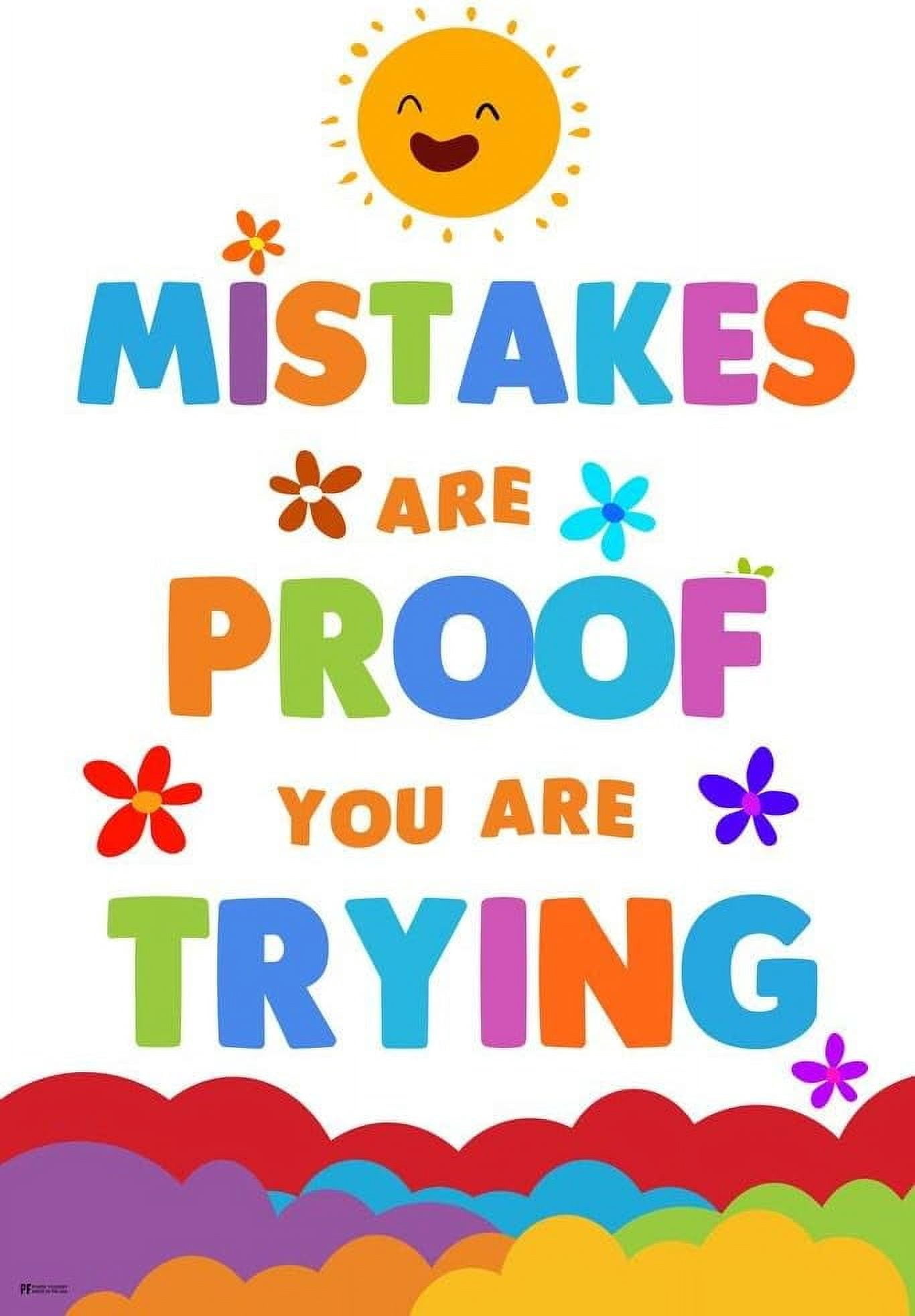 AEFER Growth Mindset Mistakes Poster For Classroom Decoration ...