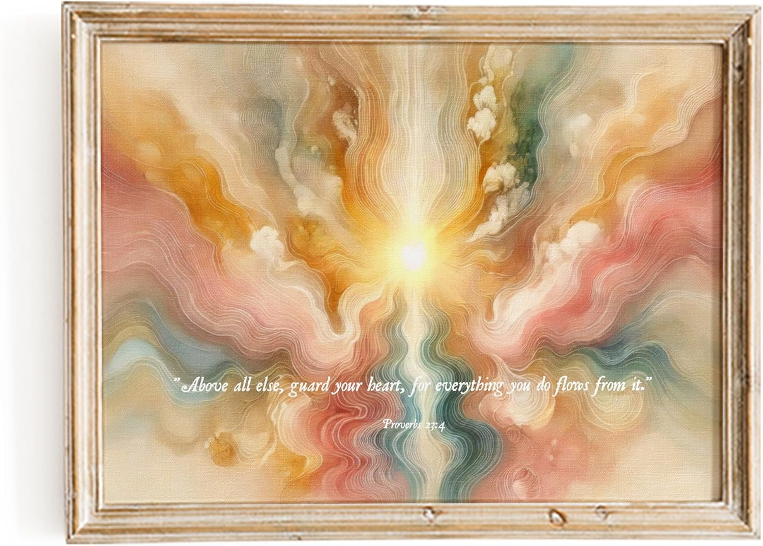 AEFER | Guard Your Heart | Proverbs 4:23 Christian Wall Art Jesus ...