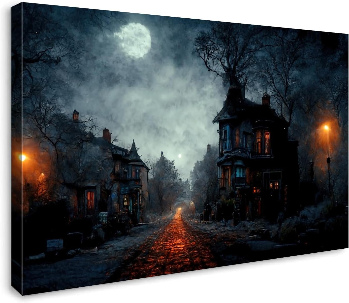AEFER Halloween Home Decoration Spooky Castle Wall Art An Old American ...