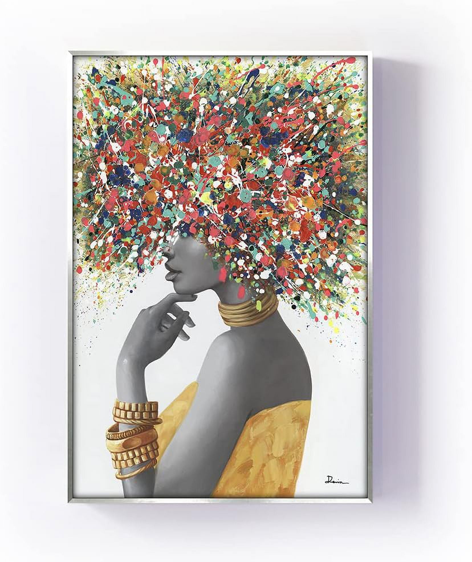 AEFER Hand-painted African American Wall Art -Black Art Paintings for ...