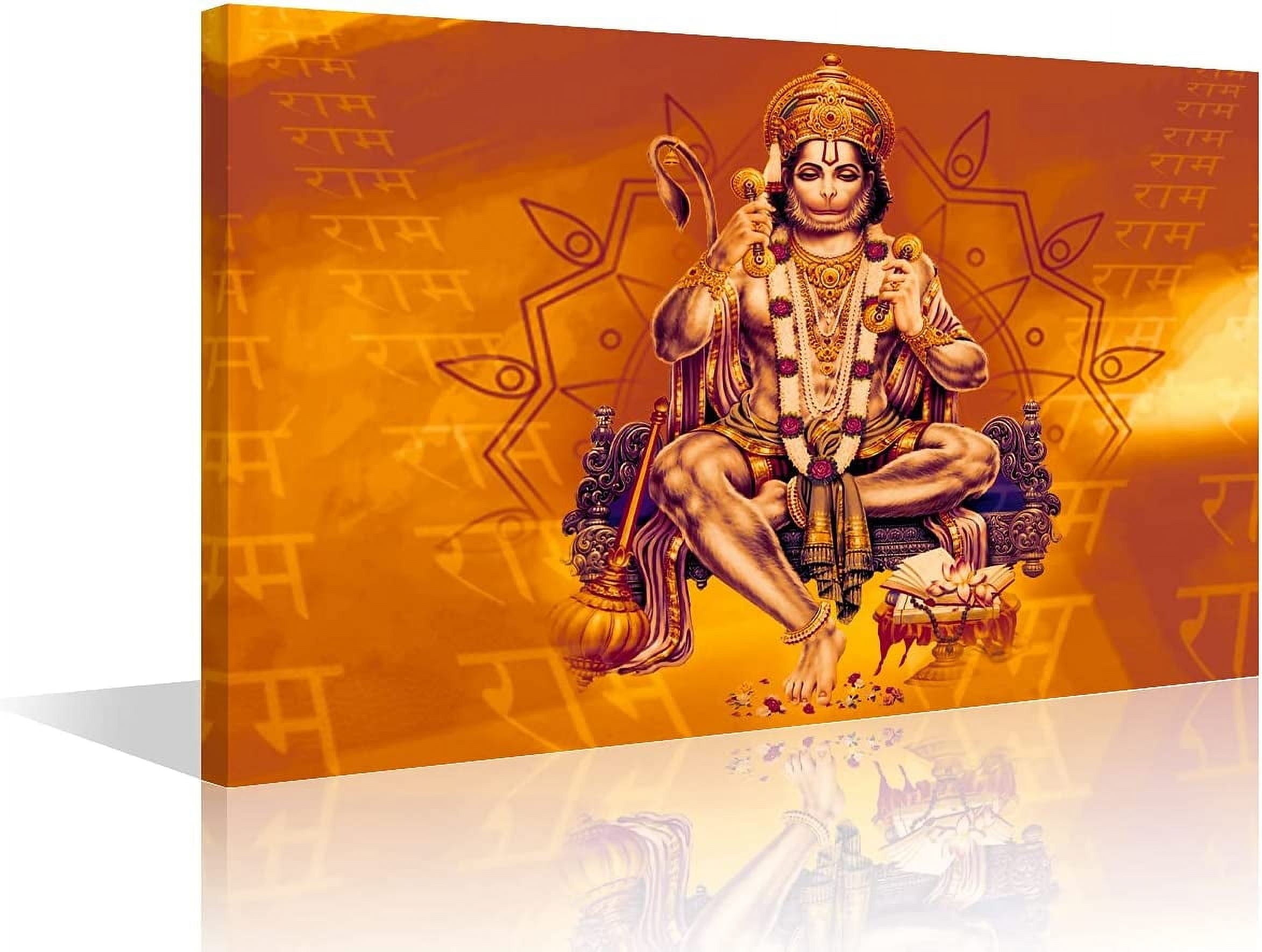 AEFER Hanuman Pictures for Bedroom Hinduism Wall Decorations for Living ...