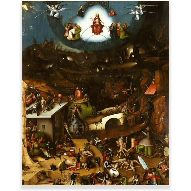 AEFER Hieronymus Bosch Wall Art The Last Judgment Painting Famous Oil Painting Reproductions for ...