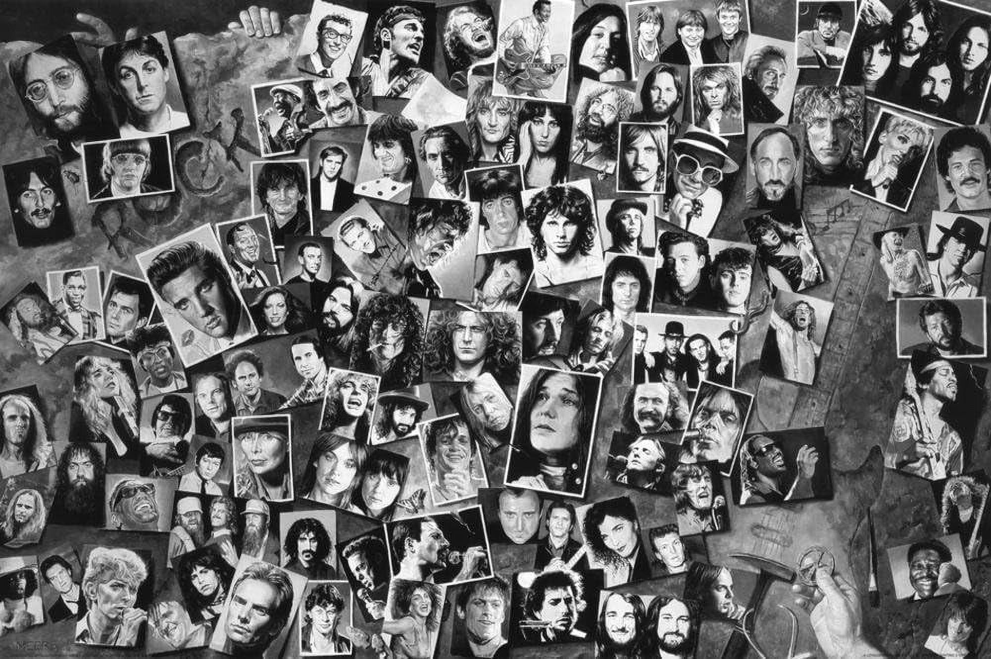 AEFER History of Rock & Roll (Collage) Music Poster Print Poster Poster ...