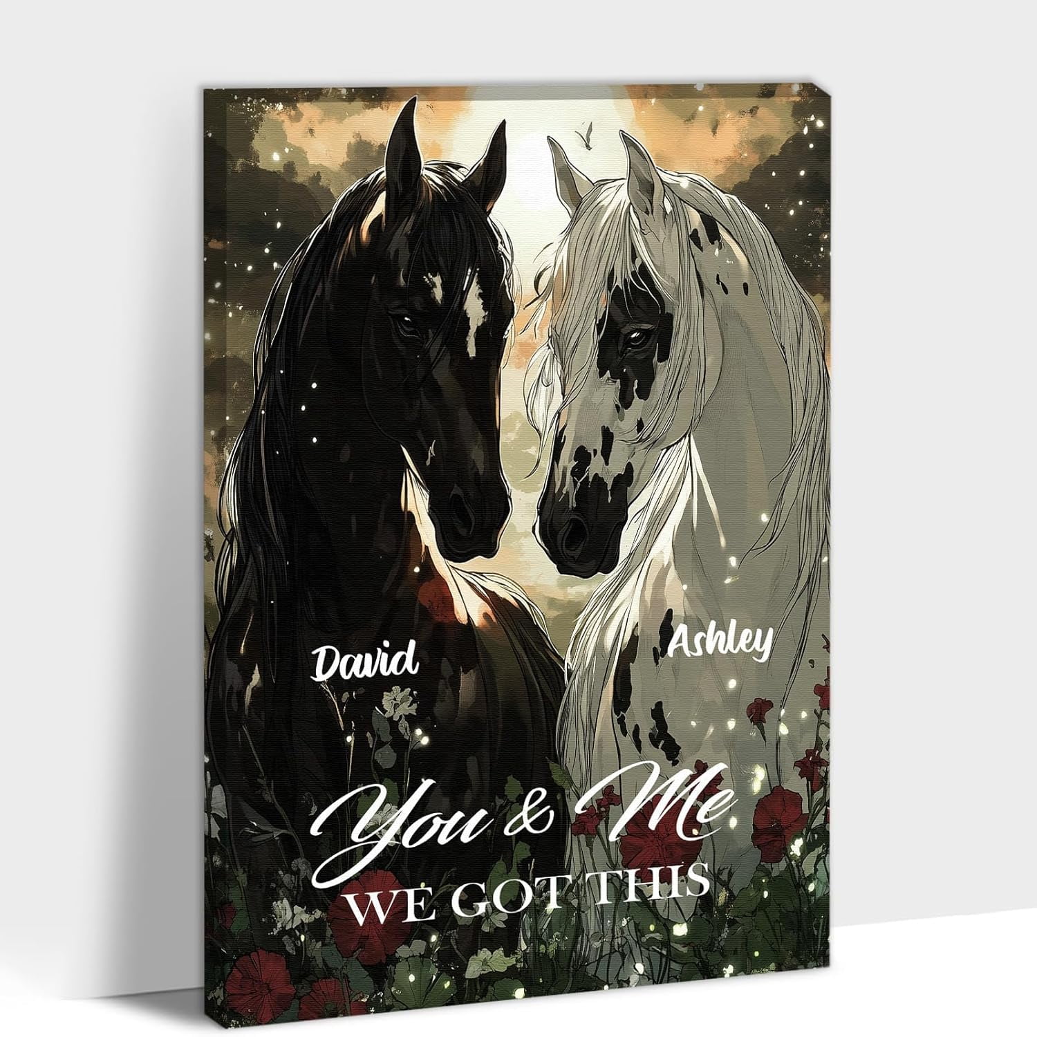 AEFER Horse Pictures Wall Decor, Horse Posters Canvas Wall Art ...