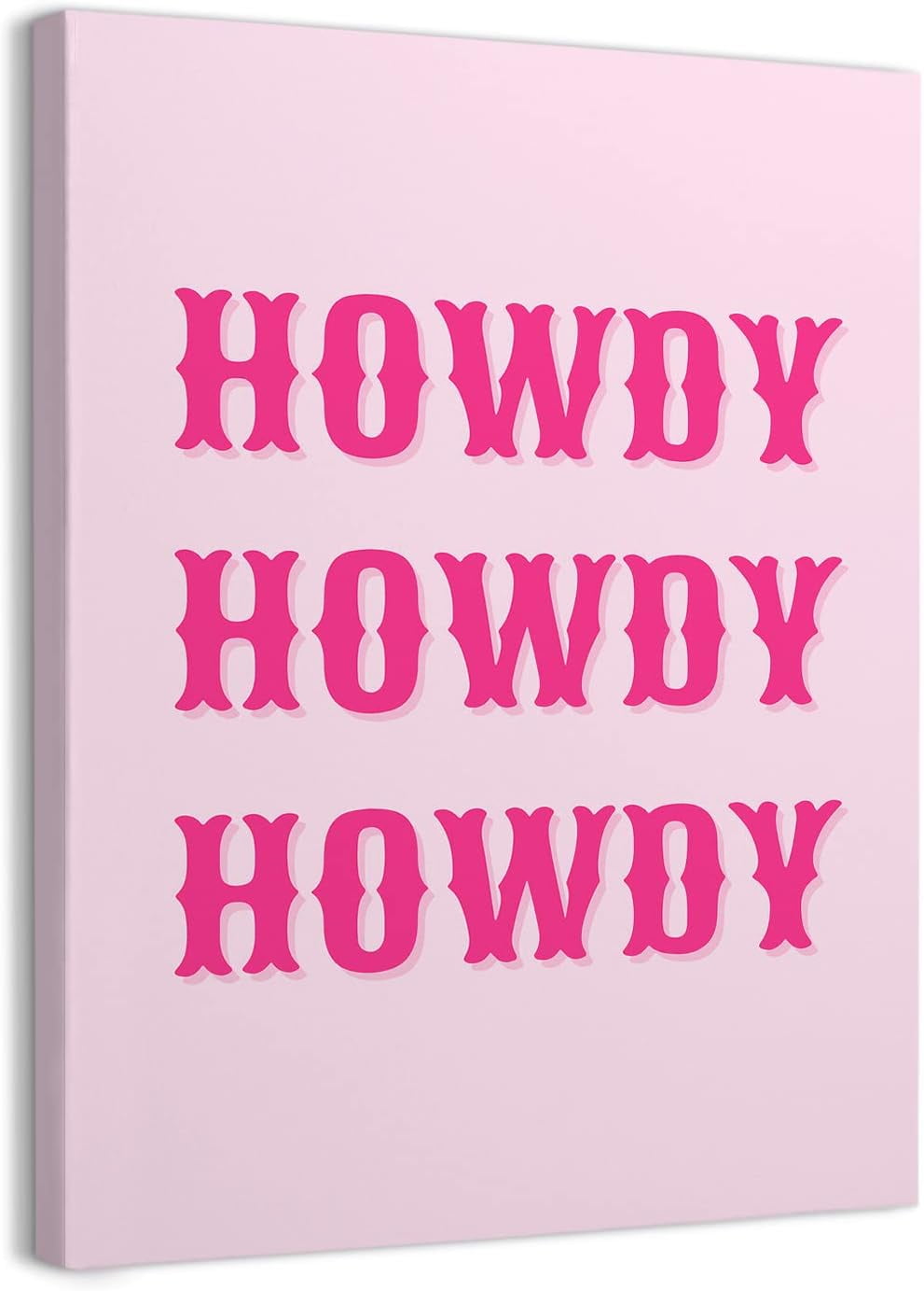 AEFER Hot Pink Preppy Howdy Unframed Canvas Wall Art Decor 11×14 inch ...