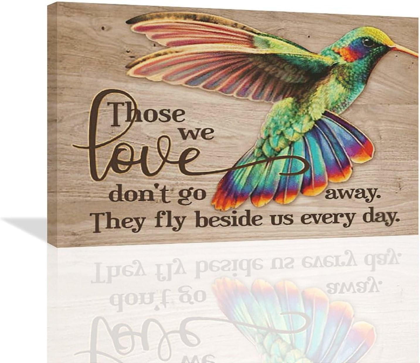 AEFER Hummingbird Canvas Wall Art for Bathroom Rustic Hummingbird ...