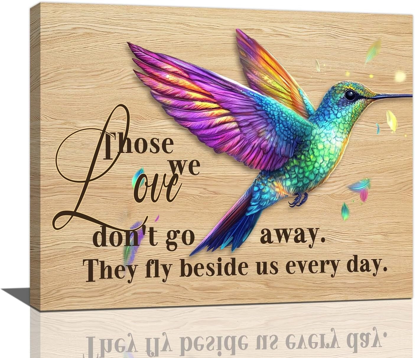 AEFER Hummingbird Wall Art Rustic Hummingbird Pictures Decor Farmhouse ...