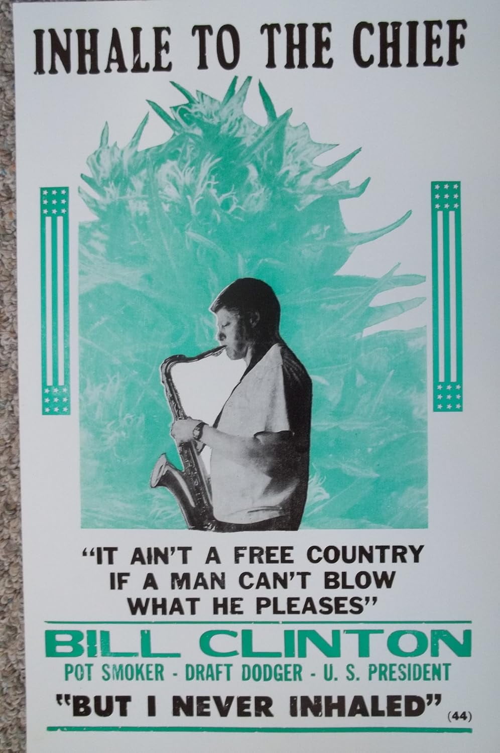 AEFER "I Didn't Inhale" Bill Clinton Poster Print Unframe: 24x20inch ...